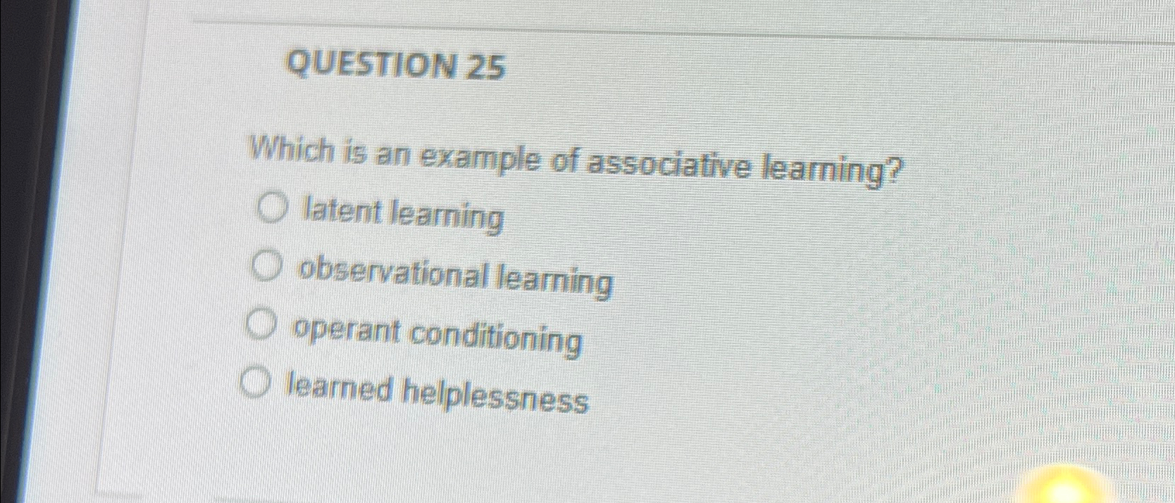 Solved QUESTION 25Which is an example of associative | Chegg.com