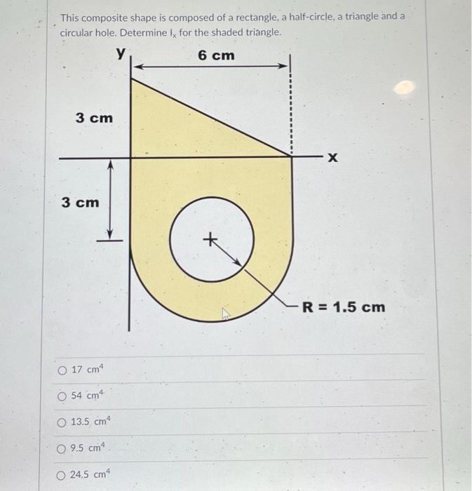 Solved This composite shape is composed of a rectangle, a | Chegg.com