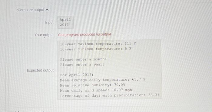 Solved excel spreadsheet is WeatherDataCLL.csv and use the | Chegg.com