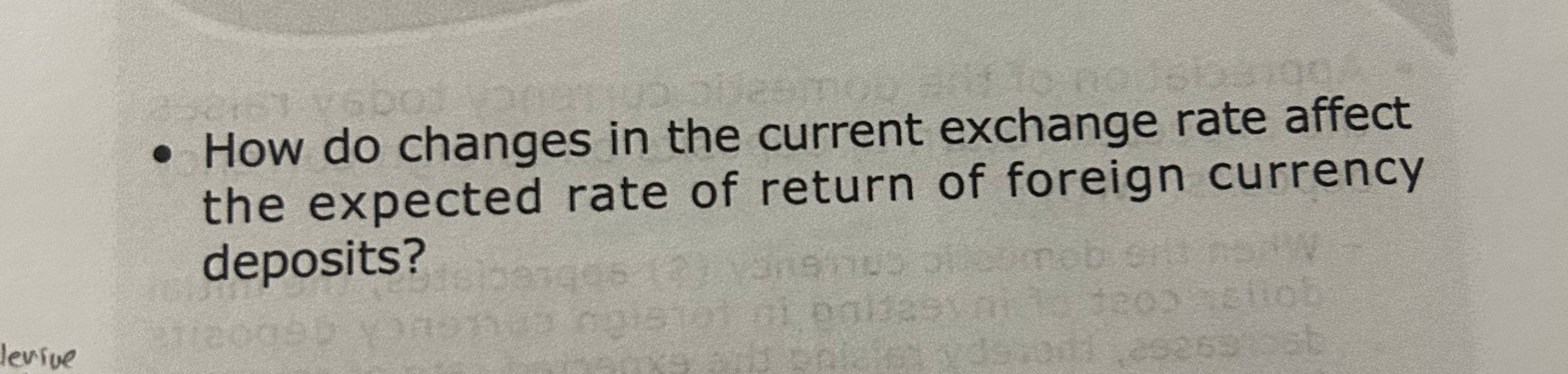 Solved How do changes in the current exchange rate affect | Chegg.com