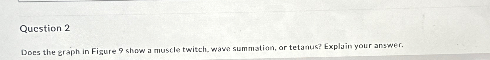 Question 2Does the graph in Figure 9 ﻿show a muscle | Chegg.com