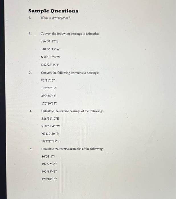 Solved Sample Questions What is convergence? 1. 2. 3. 4. 5. | Chegg.com