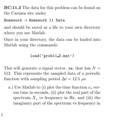 Solved :11.3 The data for this problem can be found on | Chegg.com