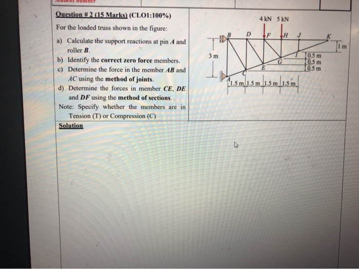 Solved Question #1a (15 Marks) (CLO1: 100%) A thin high | Chegg.com