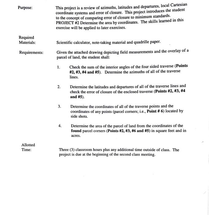 This Project Is A Review Of Azimuths Latitudes And Chegg