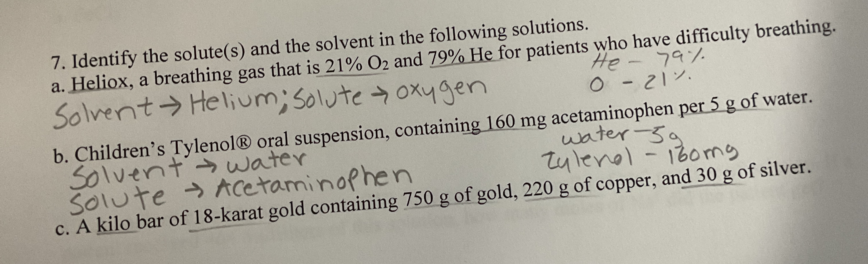 High Quality SOLUTION Identify the solute(s) ﻿and the solvent in the | Chegg.com
