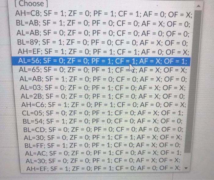 Solved Determine content of the destination operand & the | Chegg.com