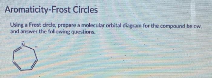 Solved Aromaticity-Frost Circles Using a Frost circle, | Chegg.com