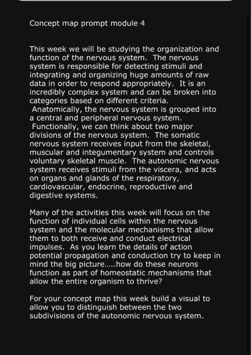 Solved Concept map prompt module 4 This week we will be | Chegg.com