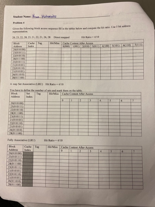 Solved Student Name: Problem 2 Using binary floating point | Chegg.com