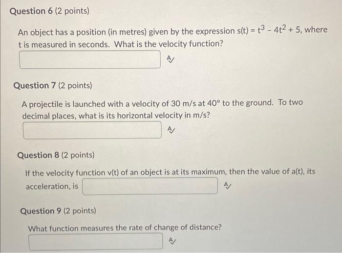 Solved Given The Position Function S T 4t3−6t2 10 Which Of