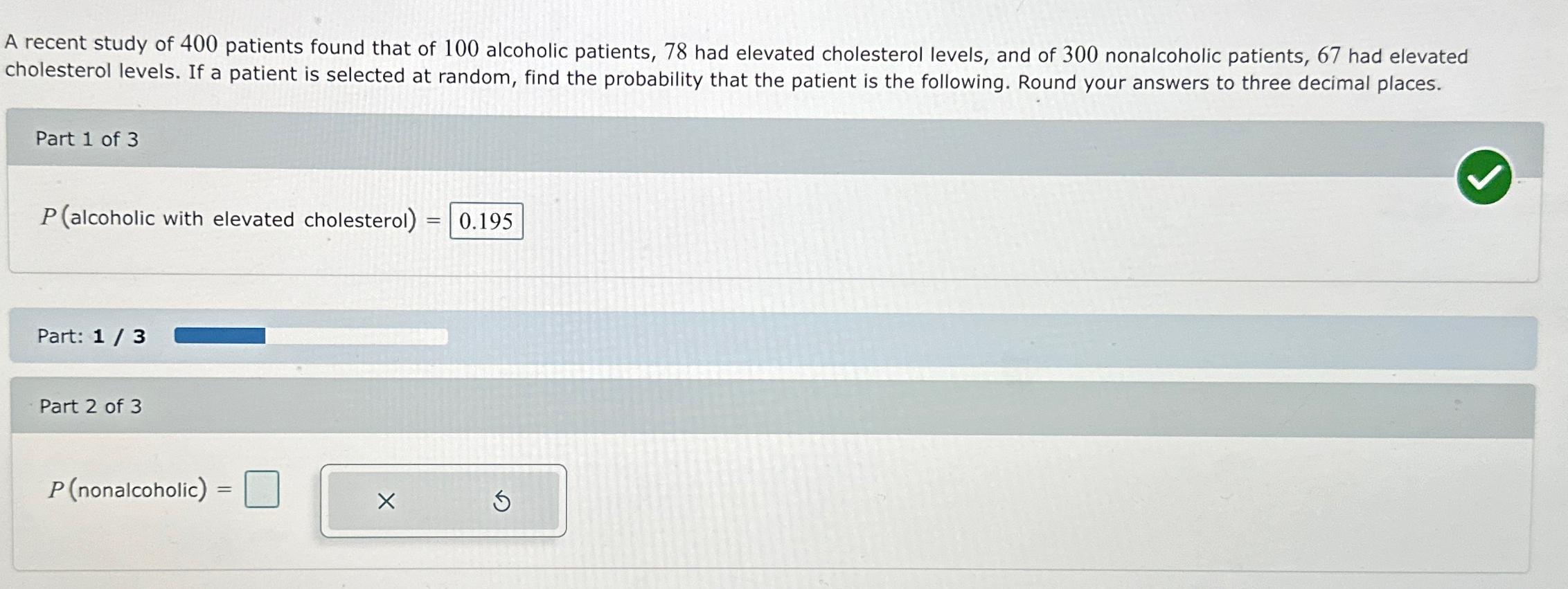 Solved Round your answers to three decimal places. | Chegg.com