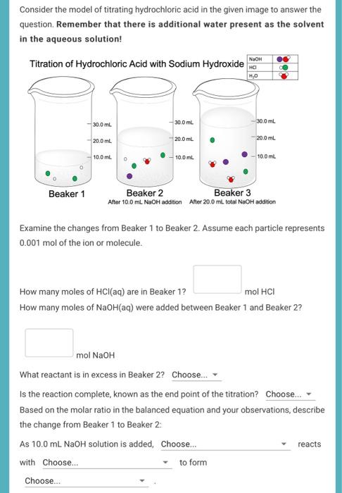 Solved Consider the model of titrating hydrochloric acid in | Chegg.com