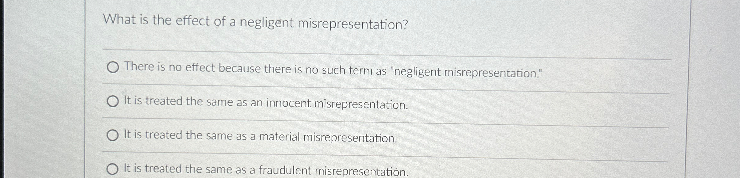Solved What is the effect of a negligent | Chegg.com