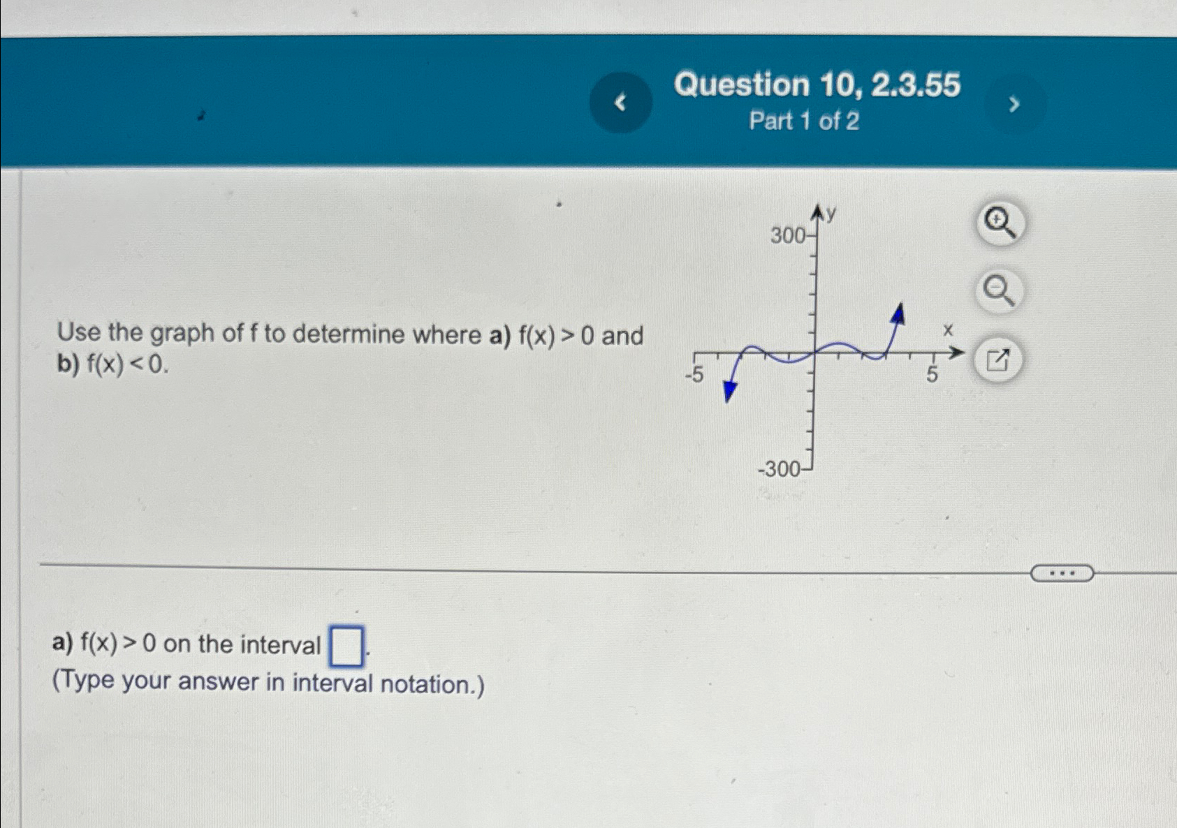 Question 10, 2.3.55Part 1 ﻿of 2Use the graph of f ﻿to | Chegg.com