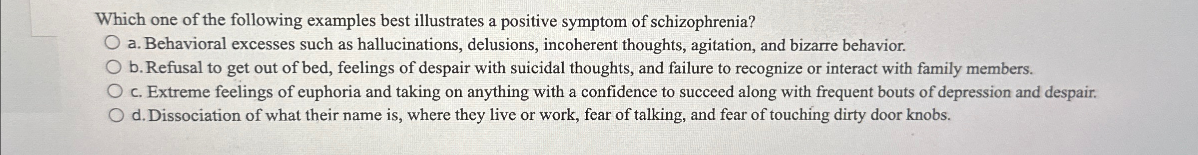 Solved Which one of the following examples best illustrates | Chegg.com