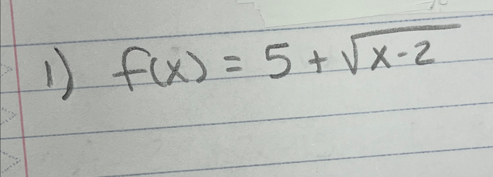 Solved f(x)=5+x-22 ﻿Find the domain | Chegg.com