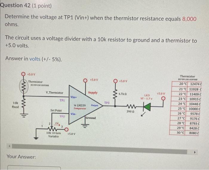 Solved Determine the LM335 sensor temperature given an | Chegg.com