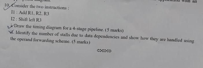 Solved 10. Consider the two instructions : 11 : Add R1, R2, | Chegg.com