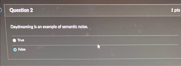 Daydreaming is an example of semantic noise. | Chegg.com Daydreaming is an example of semantic noise. | Chegg.com