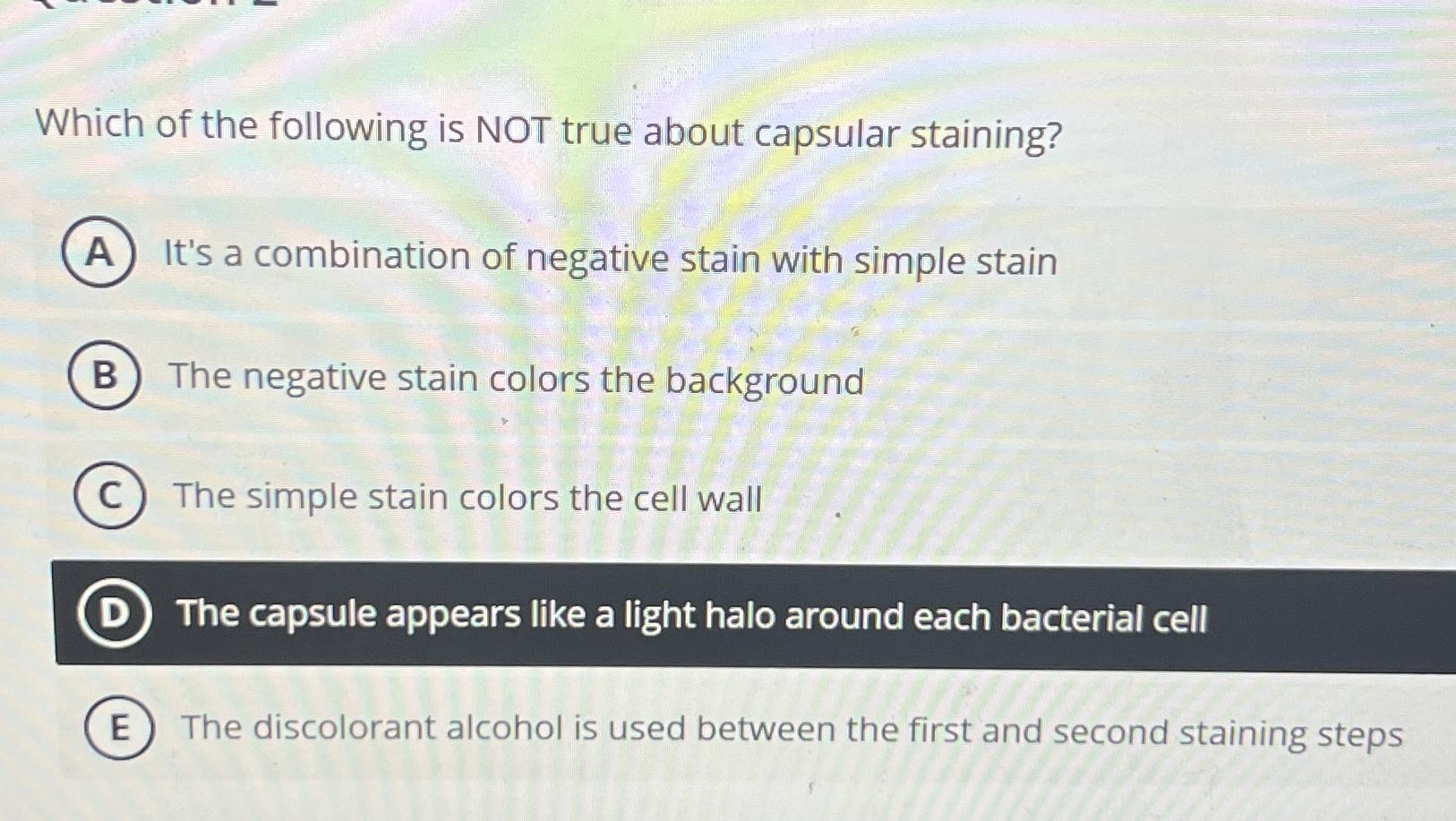 Solved Which of the following is NOT true about capsular | Chegg.com