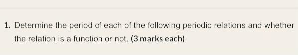 Solved 1. Determine the period of each of the following | Chegg.com