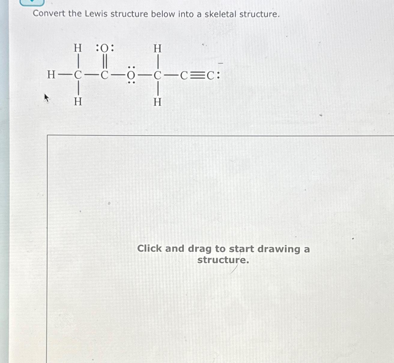 Solved Convert the Lewis structure below into a skeletal | Chegg.com