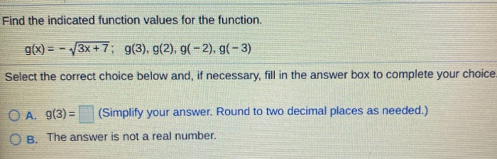 Solved Find the indicated function values for the function. | Chegg.com