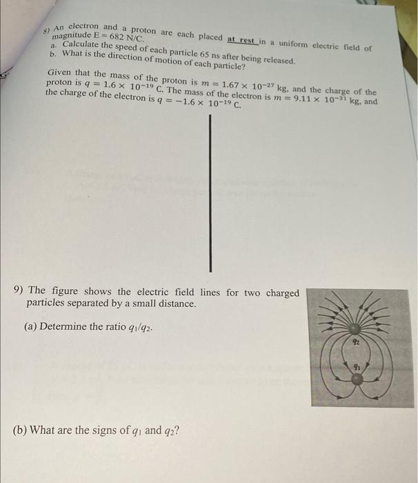 Solved 1) Three charged particles are located at the comers | Chegg.com