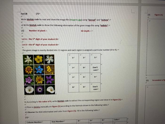 Write Matlab Code To Read And Show The Image File