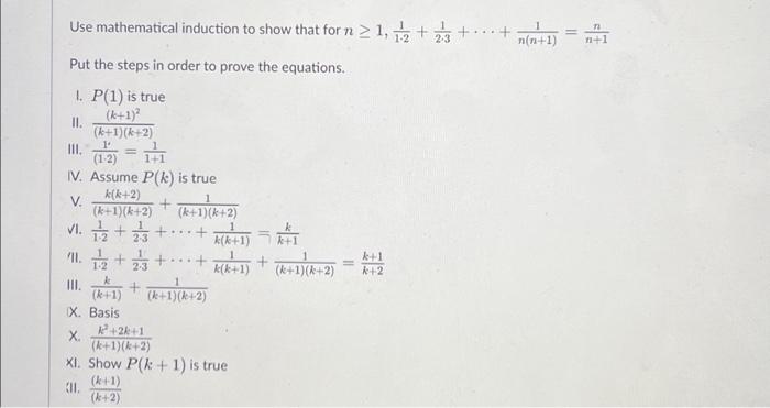 Solved Use mathematical induction to show that for | Chegg.com