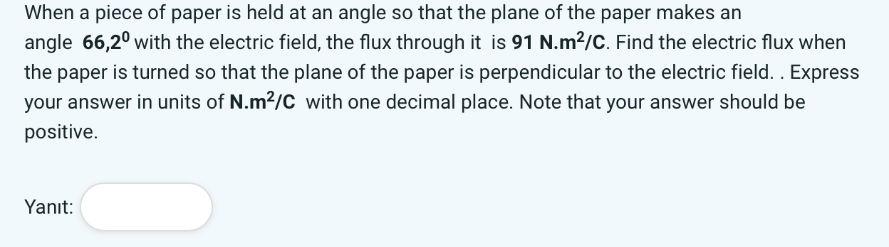 Solved When a piece of paper is held at an angle so that the | Chegg.com