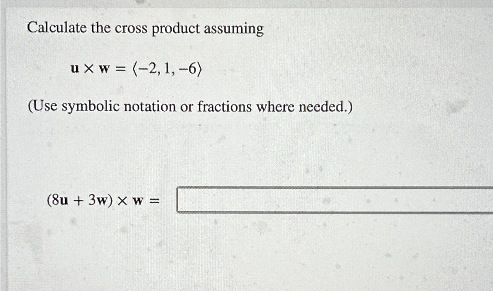 Solved Calculate the cross product | Chegg.com