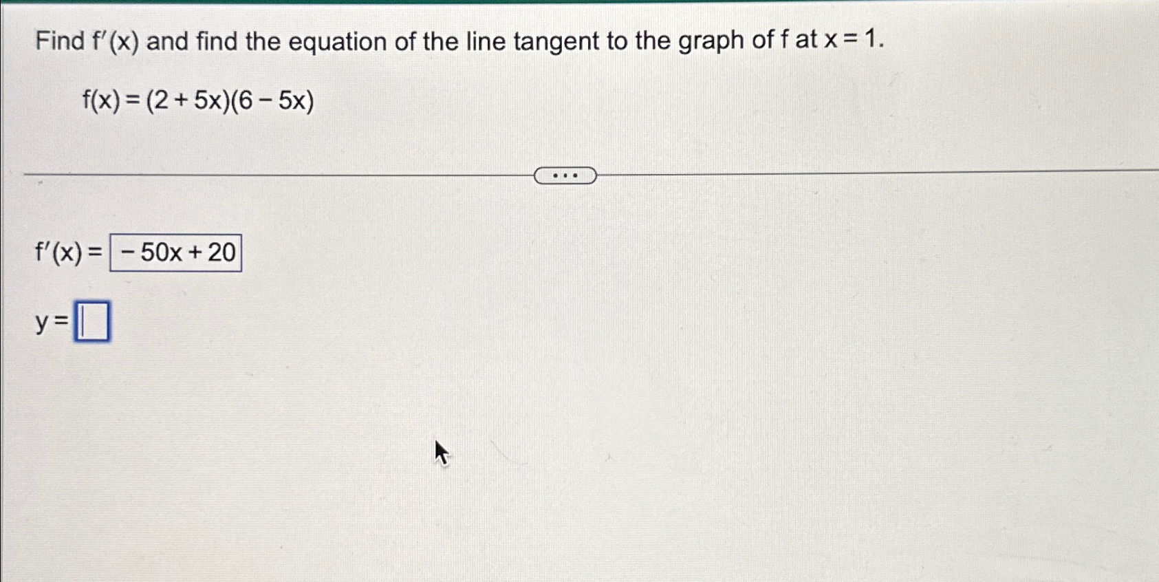 Solved Find f'(x) ﻿and find the equation of the line tangent | Chegg.com