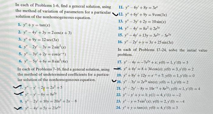 Solved In each of Problems 1-6, find a general solution, | Chegg.com