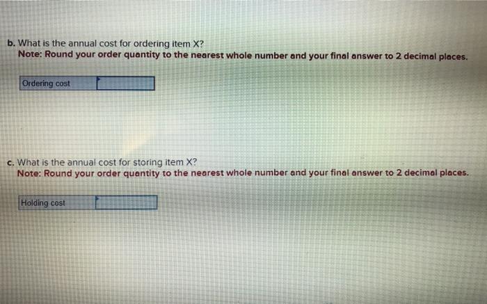 Solved Item X is a standard item stocked in a company's | Chegg.com
