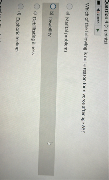 Solved Question 4 (2 ﻿points)Which of the following is not a | Chegg.com