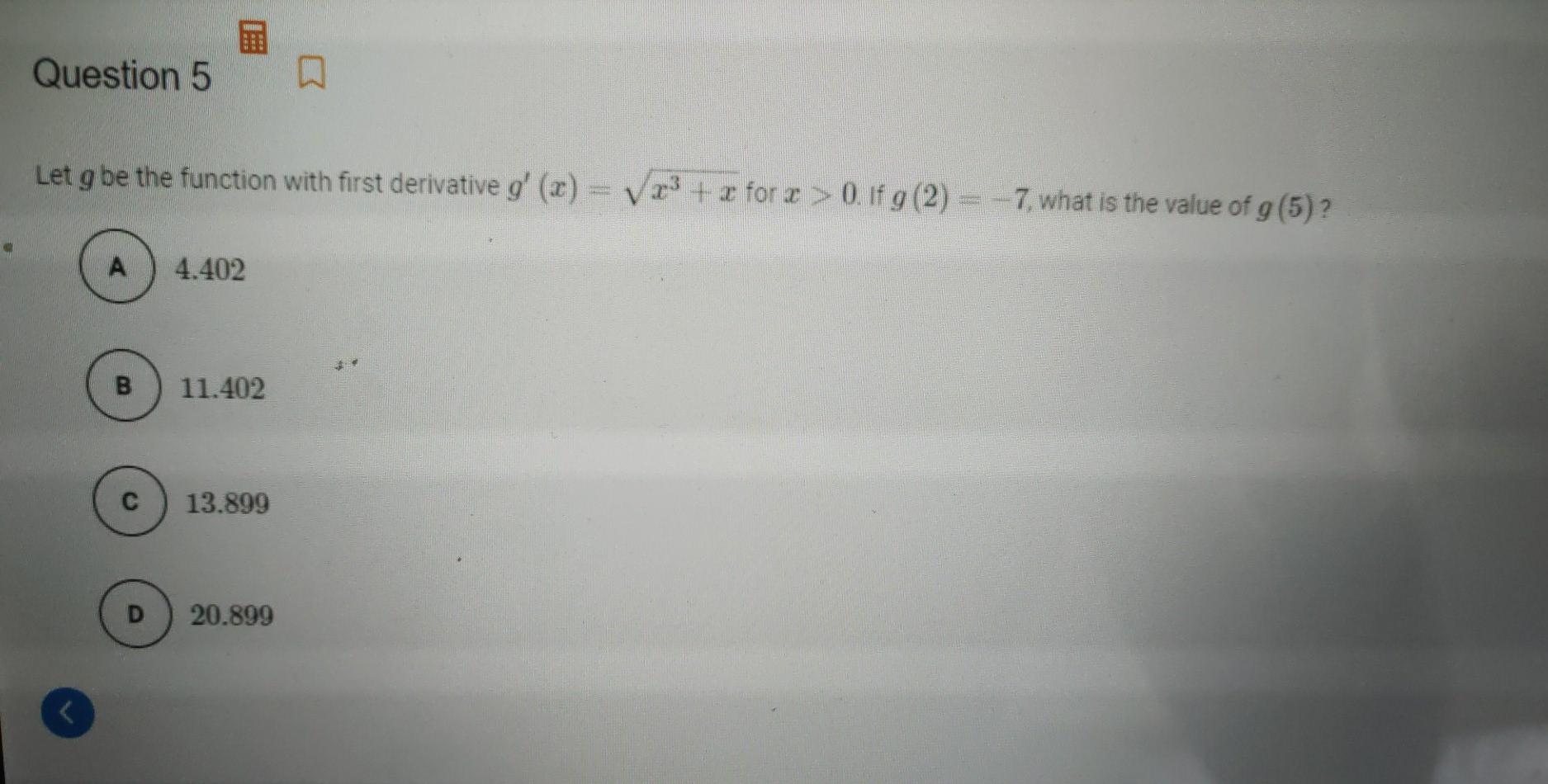 Solved Question 7 17 Let f be a continuous function such | Chegg.com