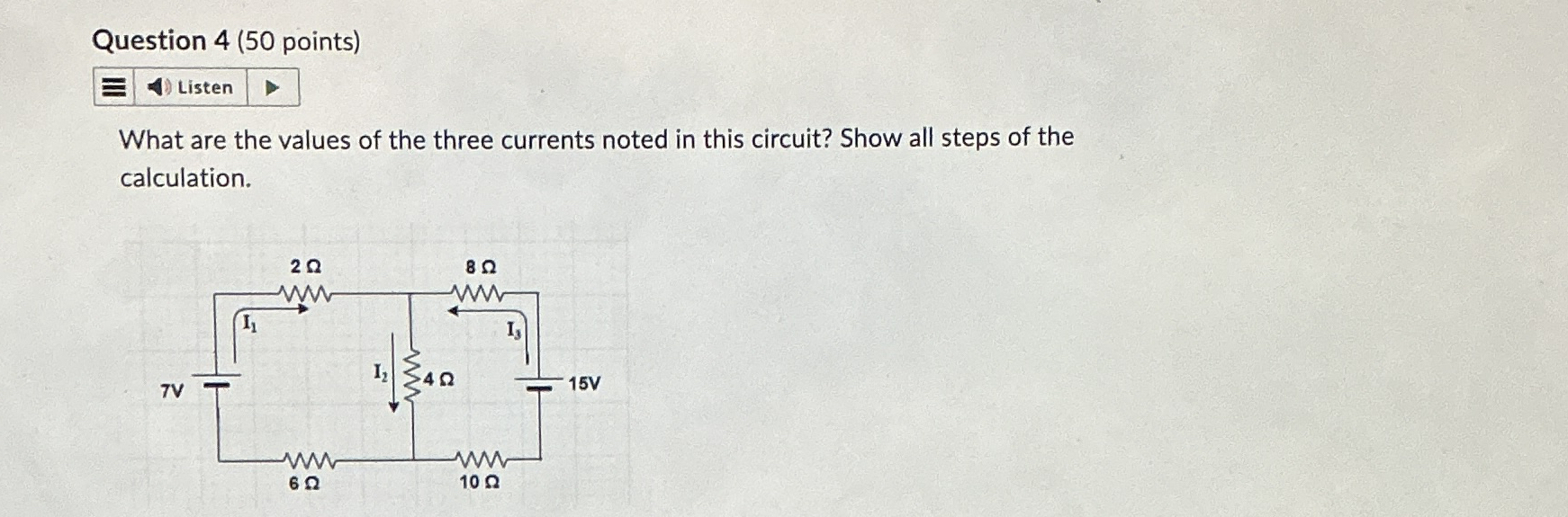 Solved Question 4 (50 ﻿points)What are the values of the | Chegg.com