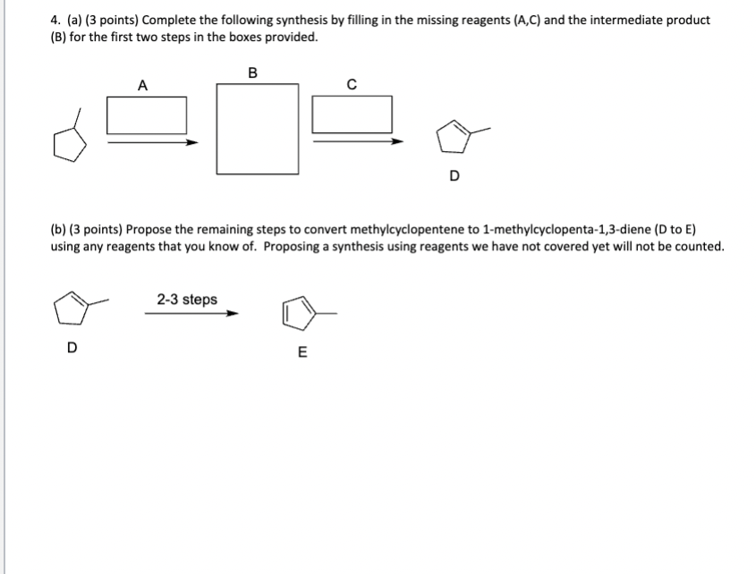 Solved DRAW ALL THE STEPS OUT PLEASE!!!!!!!!! 4. (a) (3 | Chegg.com