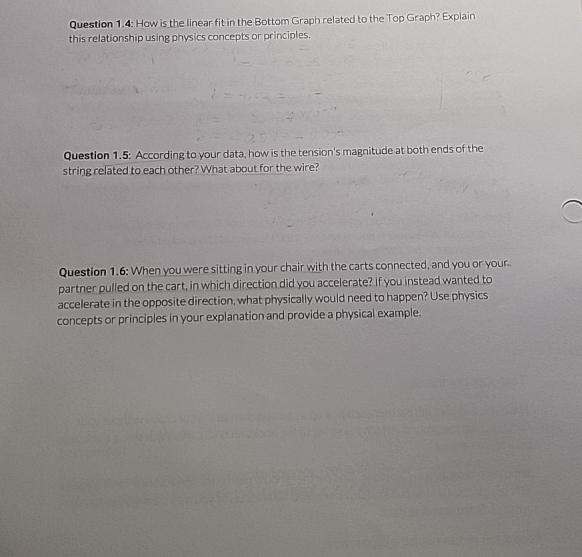 Solved Question 1.4: How is the linear fit in the Bottom | Chegg.com