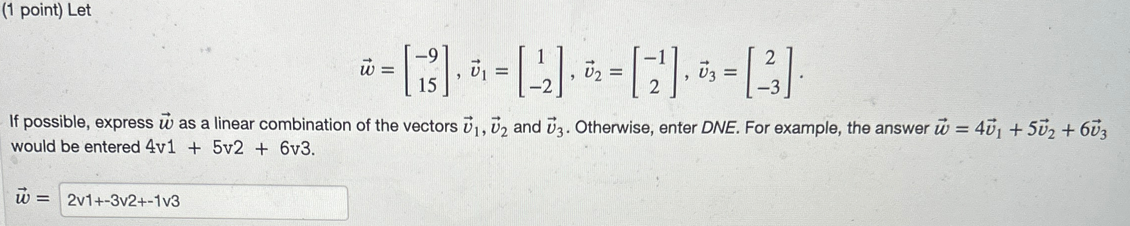 Solved (1 ﻿point) | Chegg.com