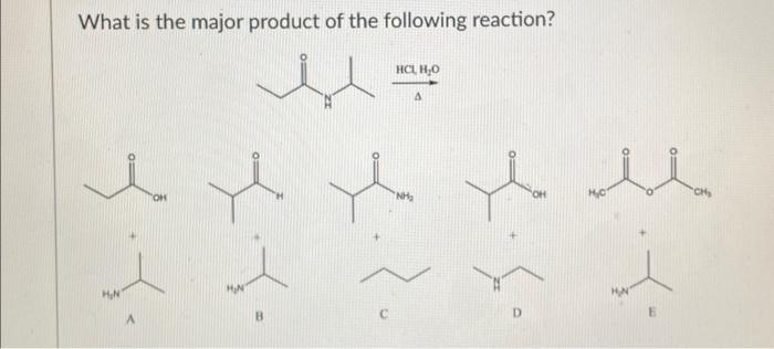 Solved What is the major product of the following reaction? | Chegg.com