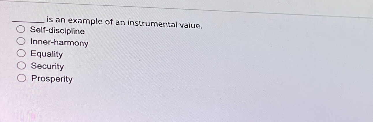 Solved is an example of an instrumental | Chegg.com