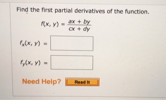 Solved Find the first partial derivatives of the function. | Chegg.com