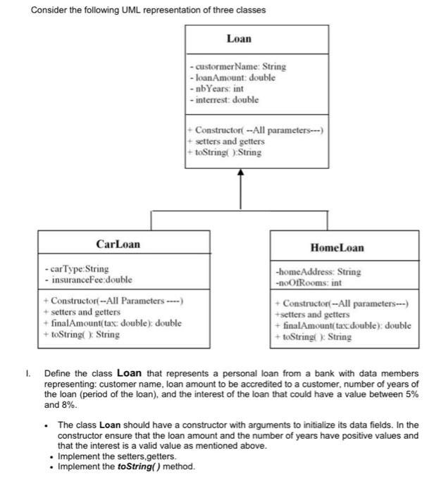 Solved Consider the following UML representation of three | Chegg.com