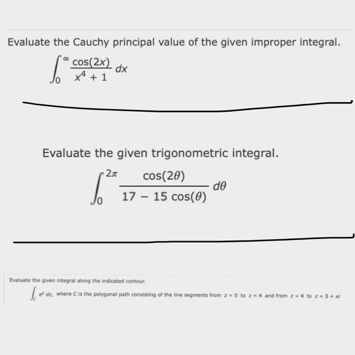 Solved Evaluate the Cauchy principal value of the given | Chegg.com