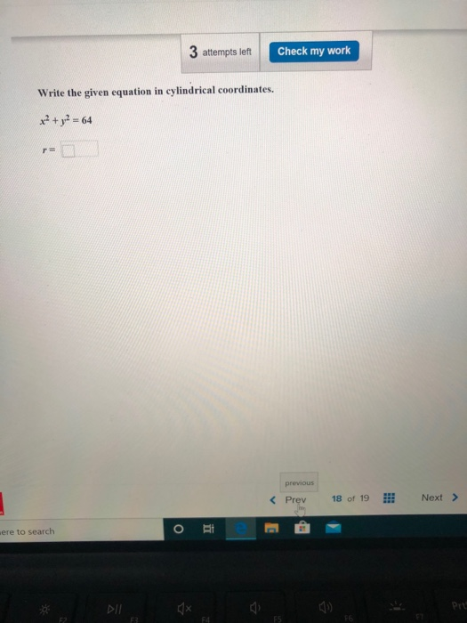 Solved 3 attempts left Check my work Write the given | Chegg.com