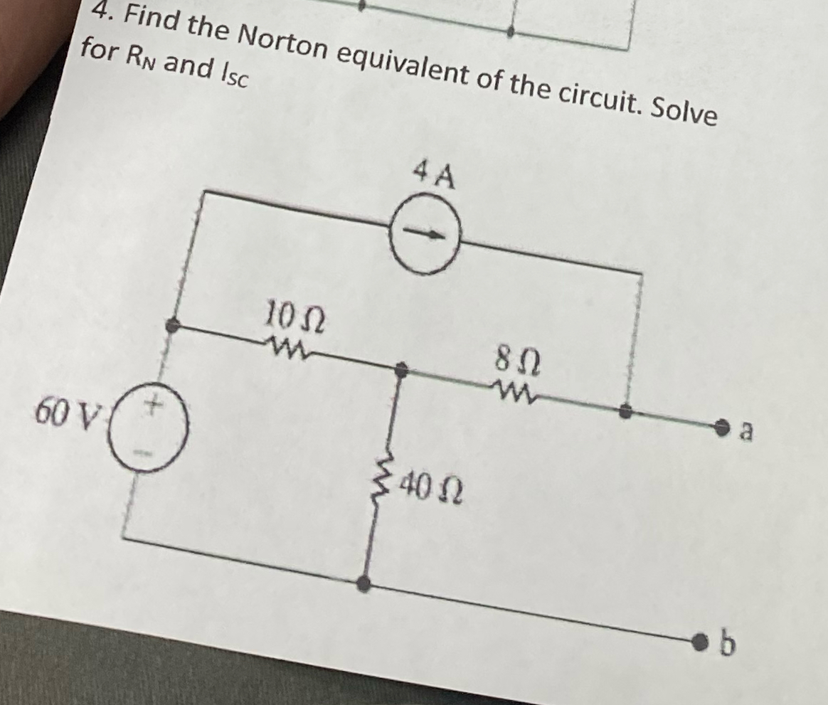 Solved Find the Norton equivalent of the circuit. Solve for | Chegg.com