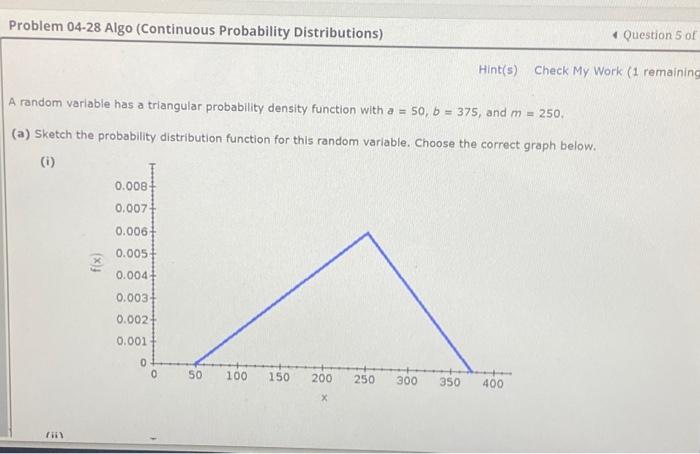 Solved Problem 04-28 Algo (Continuous Probability | Chegg.com
